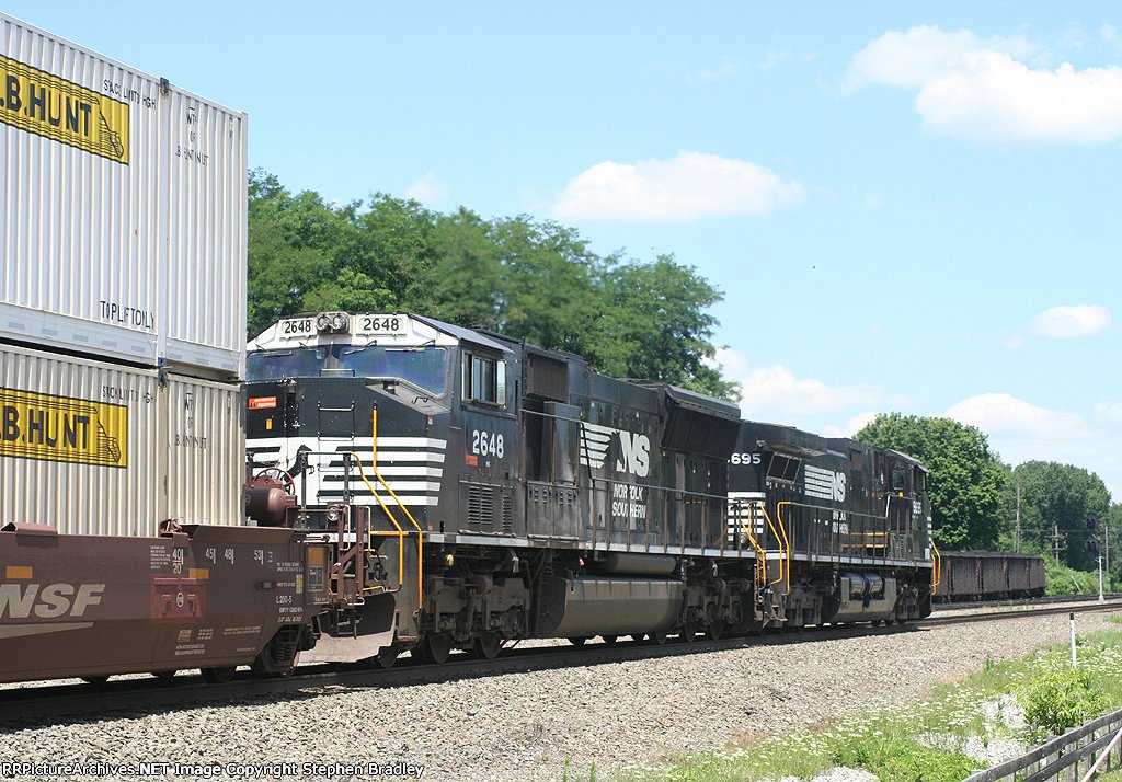 Eastbound stack train